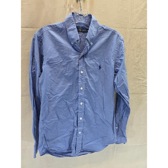 Ralph Lauren | Shirts | Ralph Lauren Mens Xs Blue White Micro Check ...